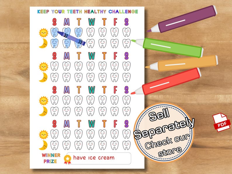 Teeth Toddler Busy Book Dental Care Activities for Kids Healthy Vs ...