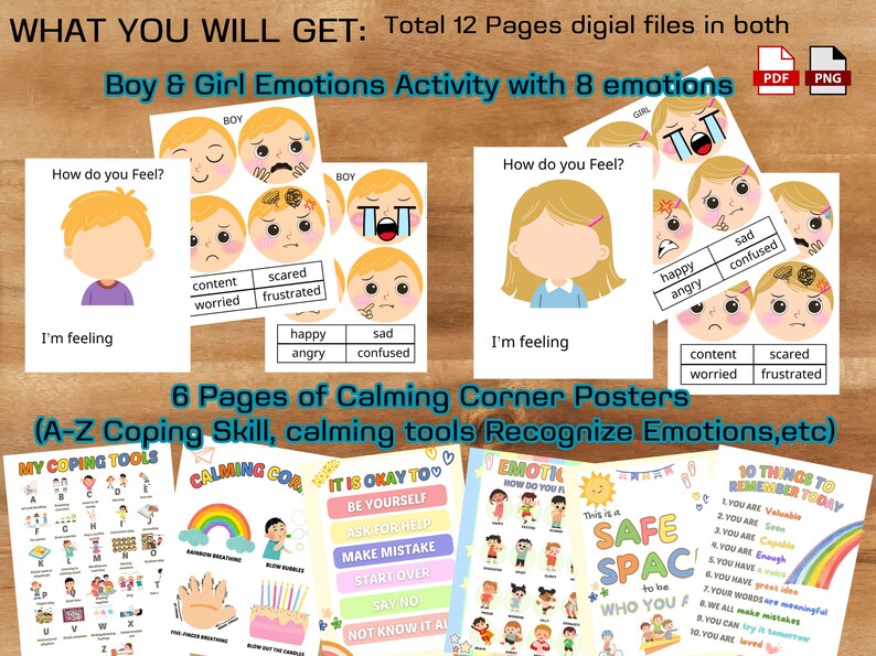 Kids Emotions Matching Game: Calming Techniques, Preschool SEL ...