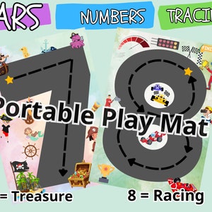 Number Tracing Road Map: Vehicle Themes - Preschool Learning (digital ...