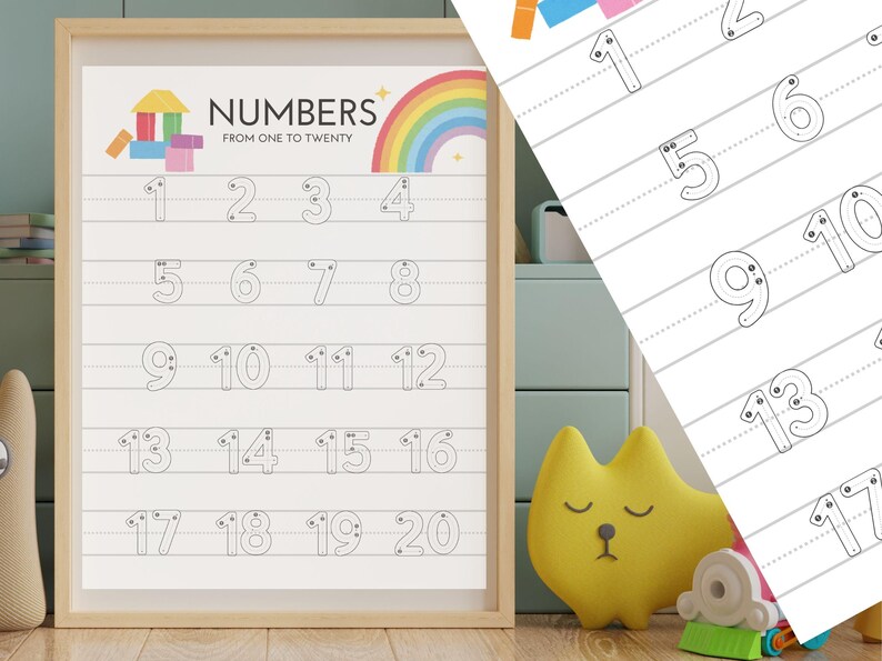 Alphabet & Number Formation Poster Letter Tracing Chart | Printable ...