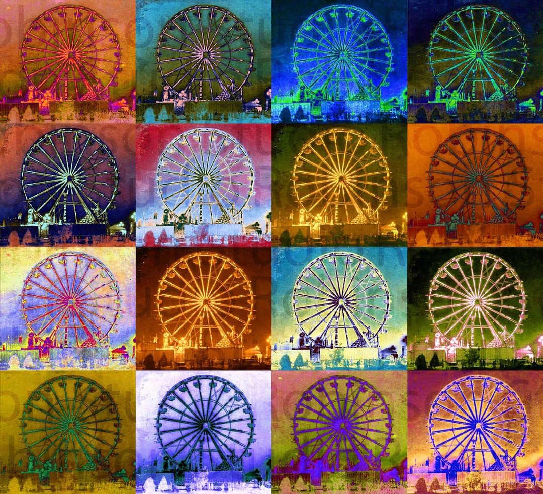 Ferris Wheel. Original Digital Photograph Art Print. Carnival Theme ...