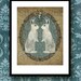 Double White Rabbit Bunny. Original Digital Art Photograph. Wall Art ...