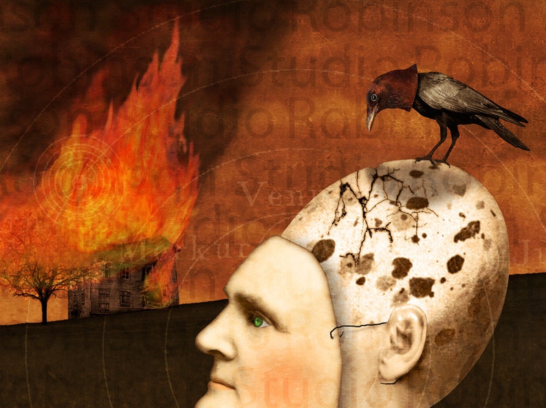 Raven Crow. Surreal. Original Digital Art Photograph. Wall Art. Wall ...