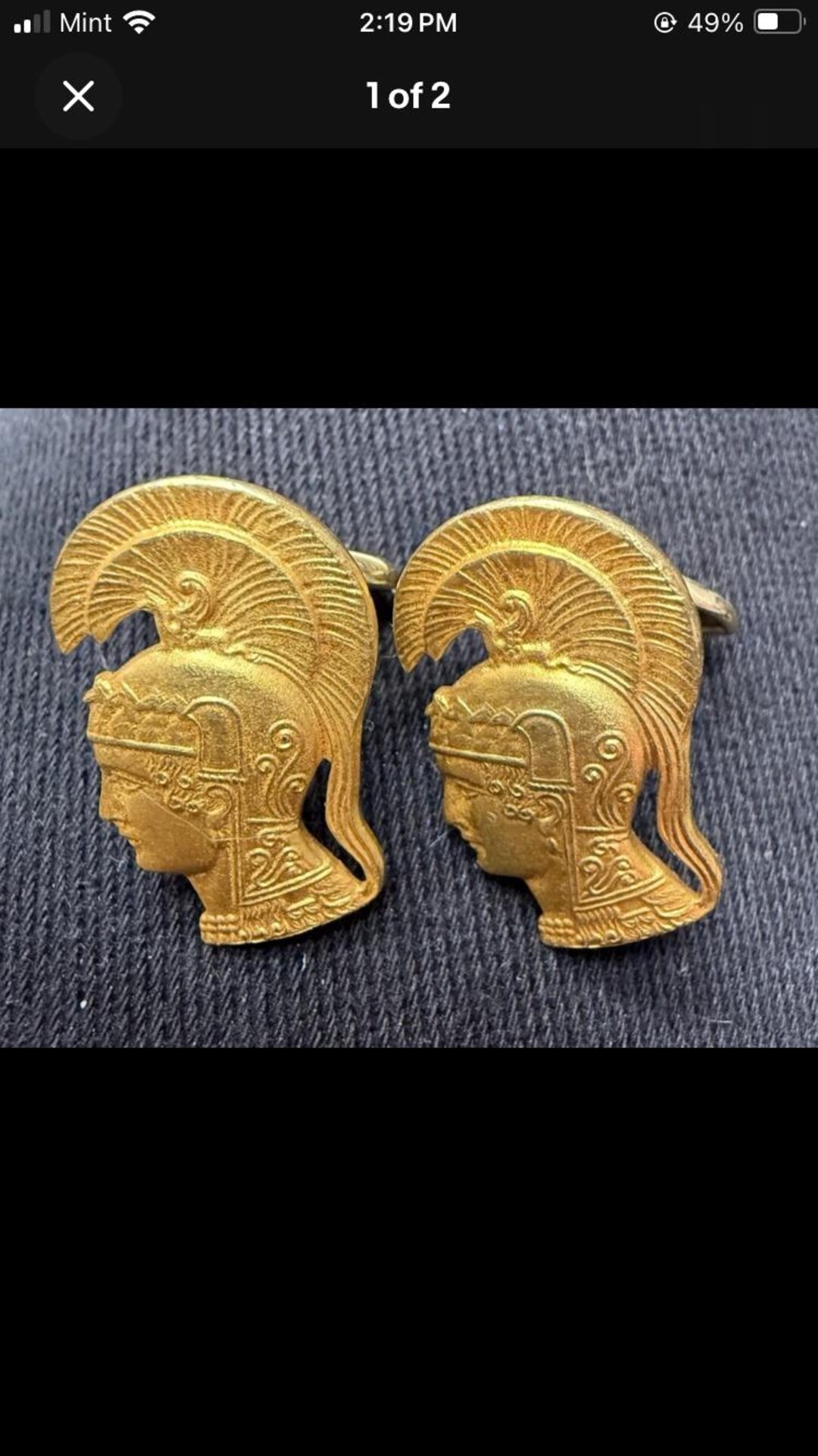 Vintage Women Army Corps WAC Officer Athena Insignia Cufflinks? 1"h X 3 ...