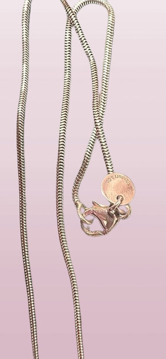 Tiffany Co. Sterling 15Long Necklace w M initial Pendant 6 8H w Pouch Etsy