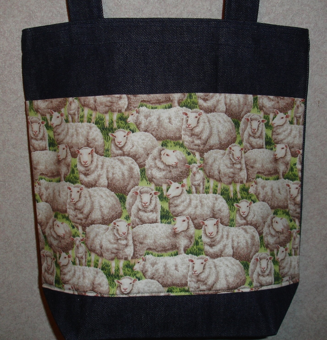 New Handmade Medium Sheep Lamb Farm Denim Tote Bag - Etsy