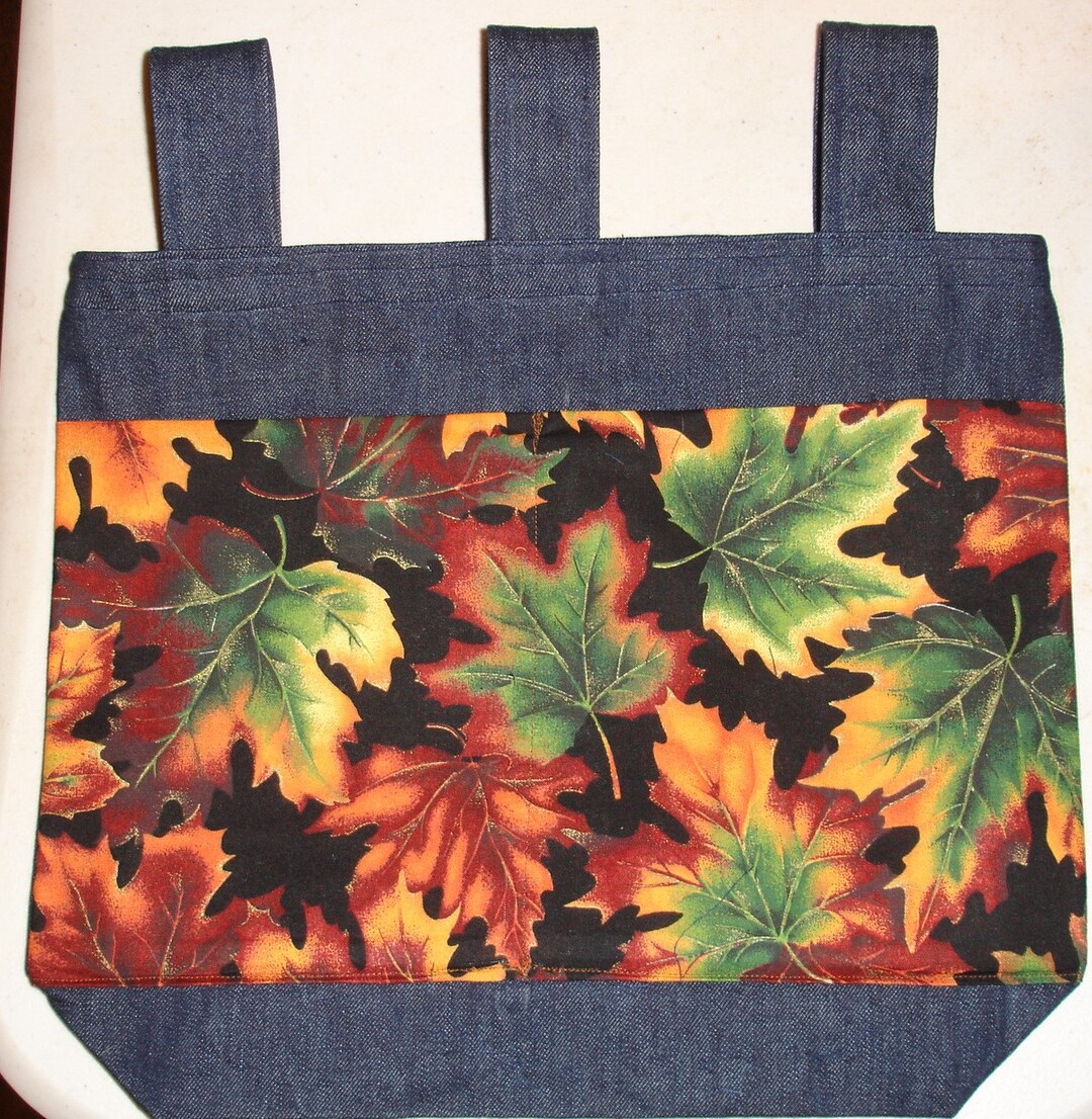New Handmade Denim Walker Bag Fall Autumn Maple Leaf Theme - Etsy