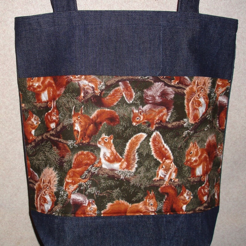 Squirrel Tote Bag - Etsy