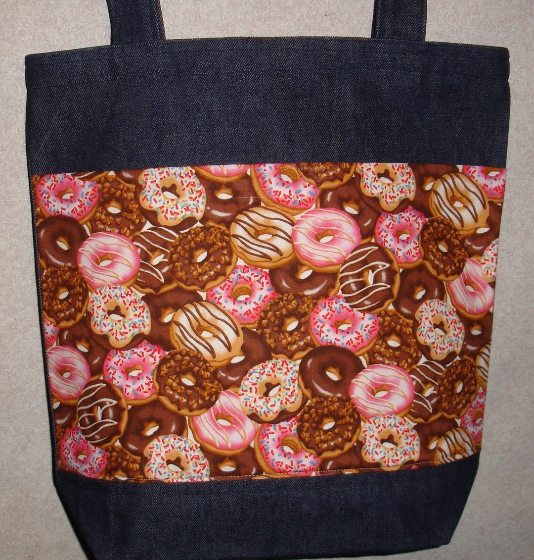 New Large Handmade Decorated Donuts Treats Denim Tote Bag - Etsy