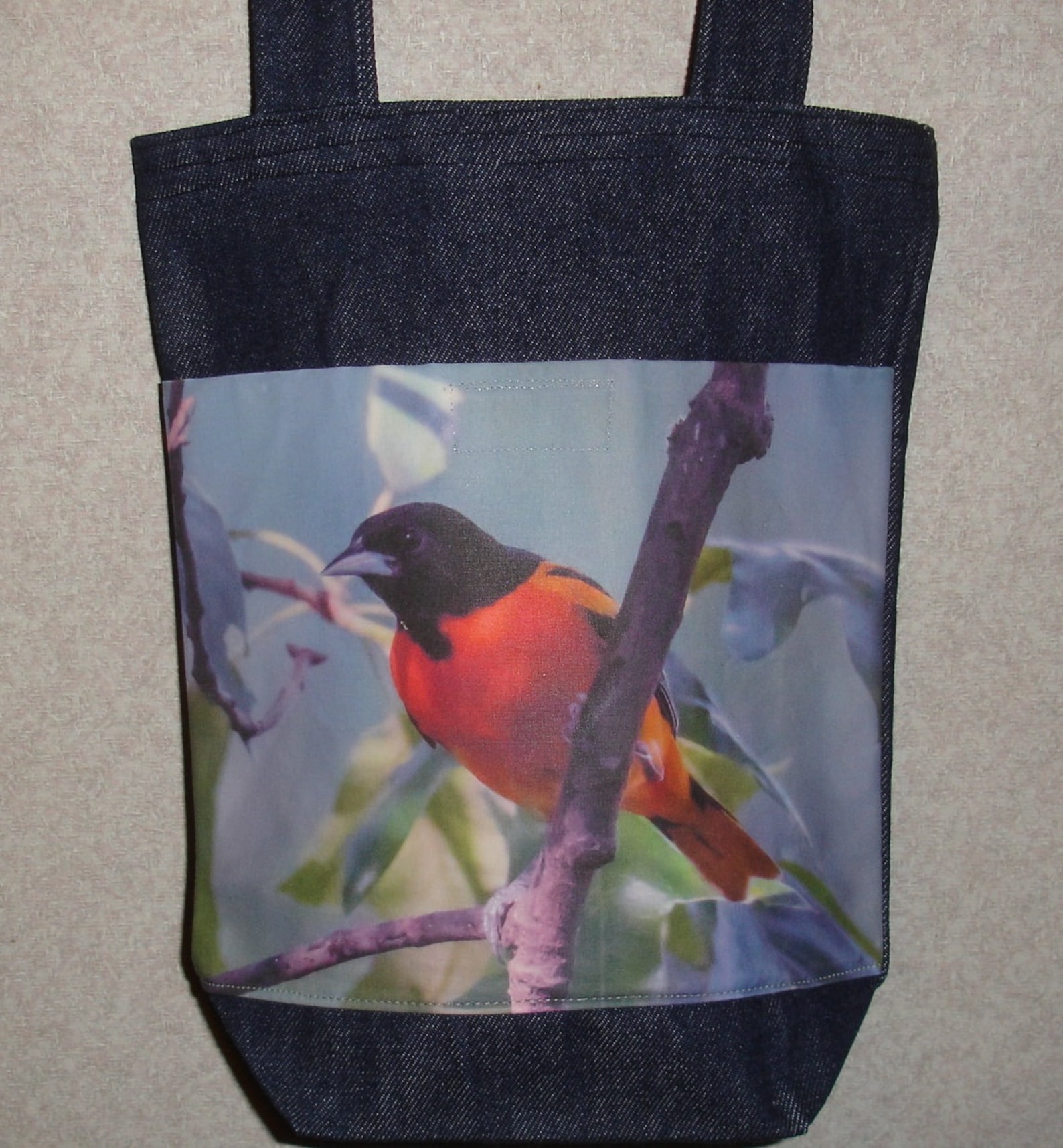 New Handmade Oriole Songbird Original Photo Photograph Fabric Small ...