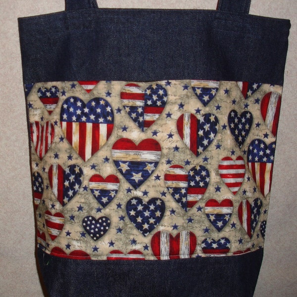 American Flag Tote - Etsy