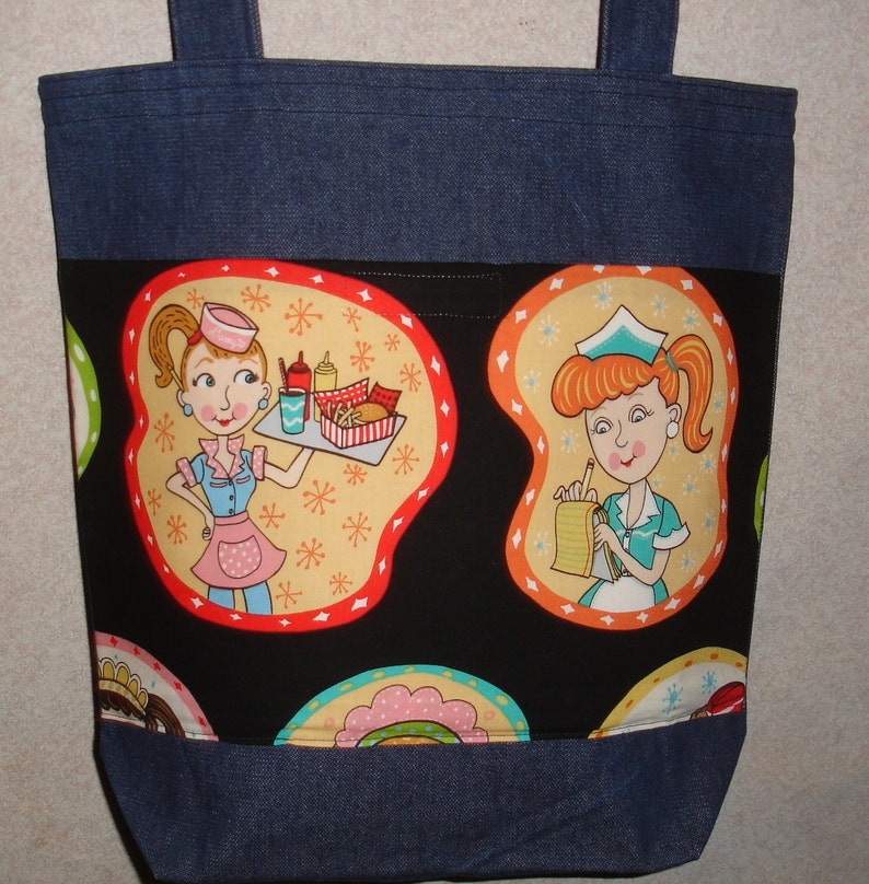 New Large Handmade Waitress Restaurant Diner Server Gift Denim - Etsy