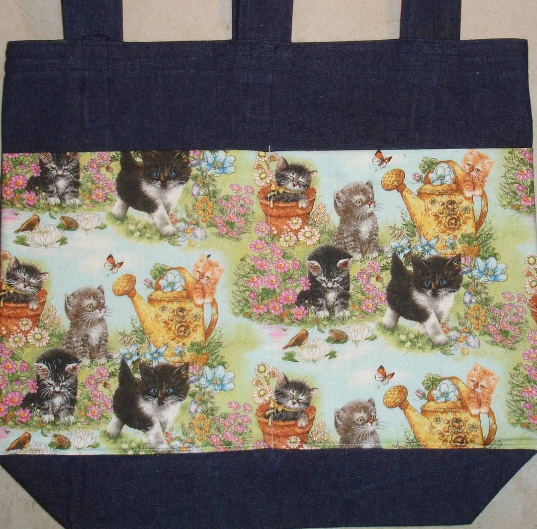 Cat Walker Bag Kittens Kitties in the Garden Tote Bag Durable Practical ...