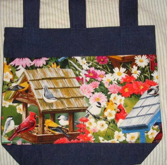 New Handmade Backyard Birdfeeder Birds Walker Tote Bag - Etsy