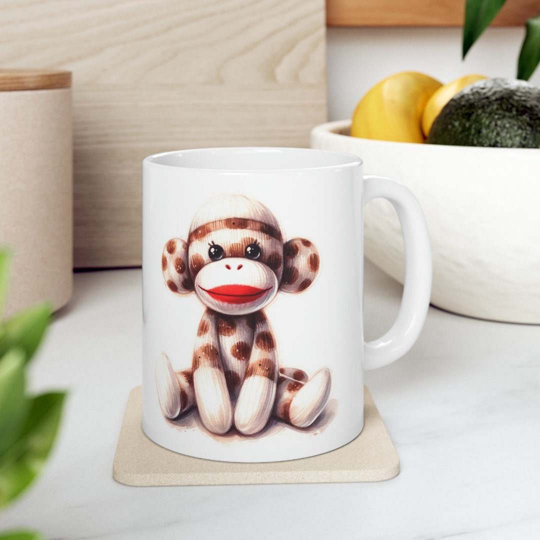 Sock Monkey Coffee Mug 11oz - Etsy