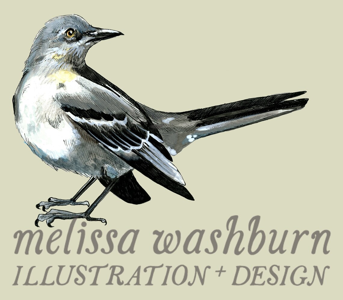 Eco-friendly Bird Sticker Mockingbird Sticker FREE SHIPPING - Etsy