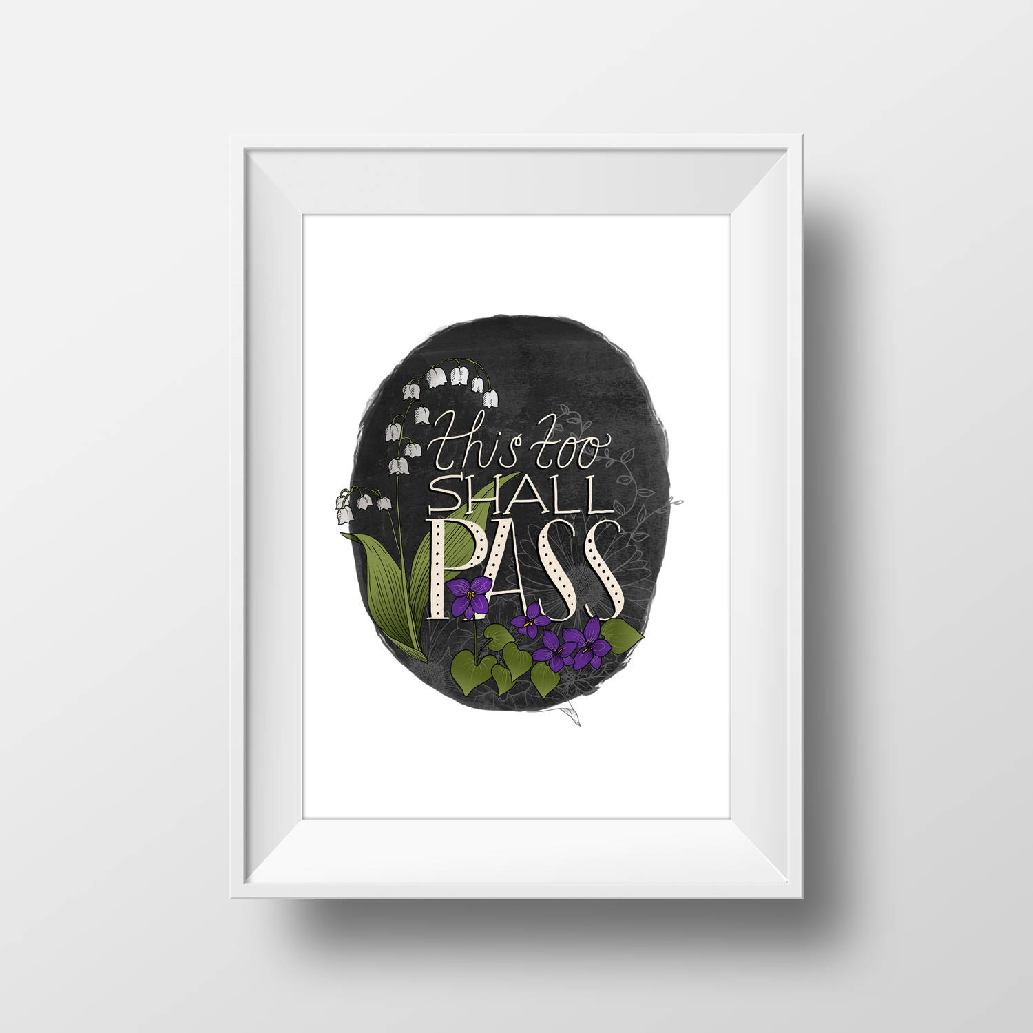 This Too Shall Pass Hand Lettering Art Print Unframed - Etsy