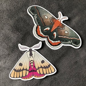 Eco-friendly Moth Stickers Cecropia or Underwing FREE SHIPPING - Etsy