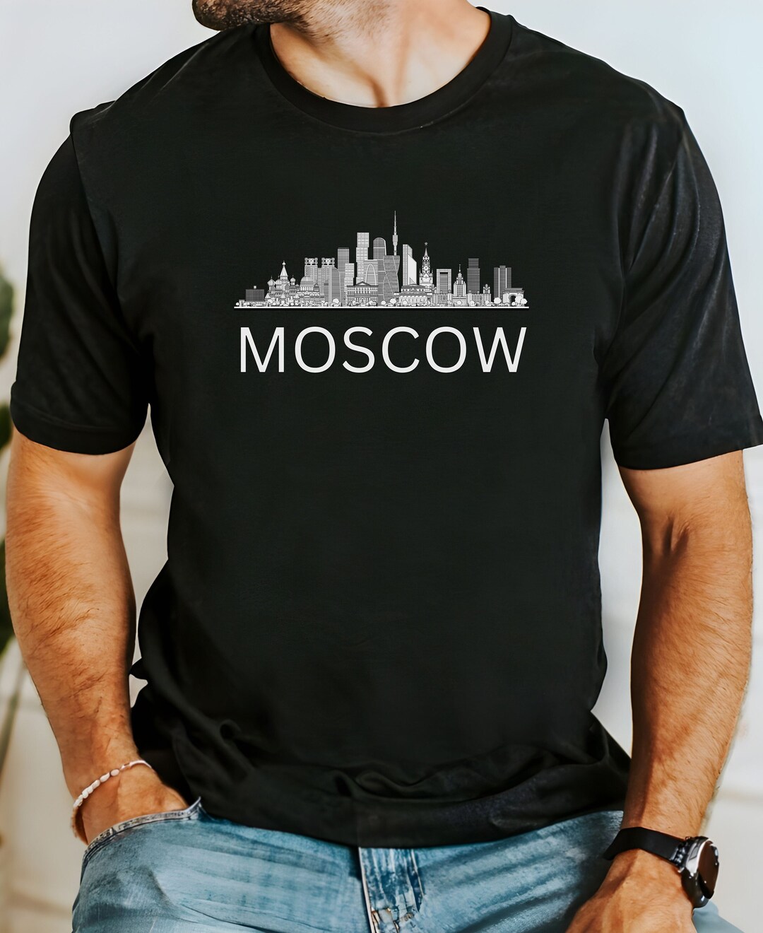 Moscow Russia Shirt, Moscow Skyline T-shirt, Moscow Landmarks T-shirt ...