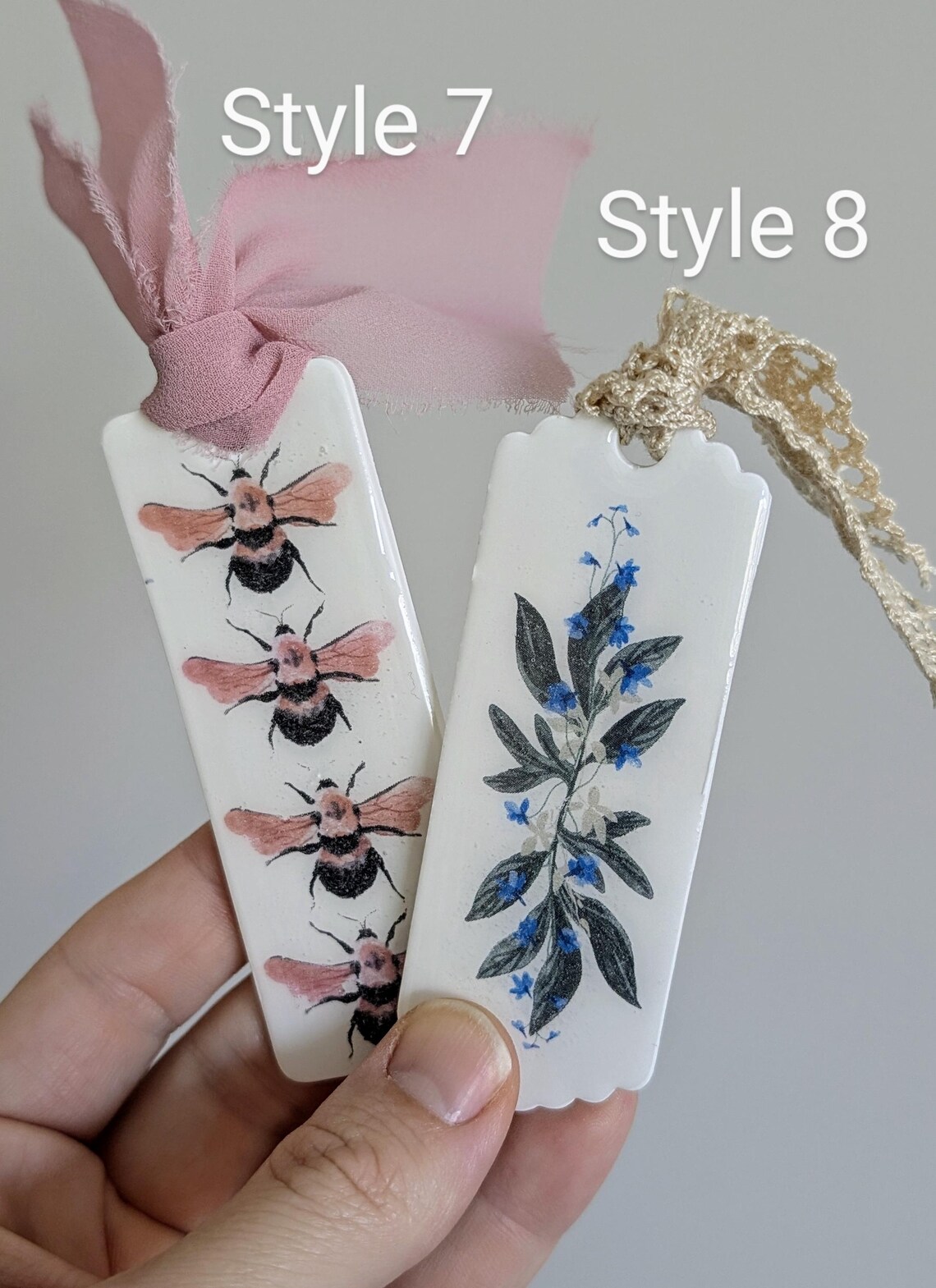 Whimsical Garden-inspired Handmade Clay Bookmarks - Etsy