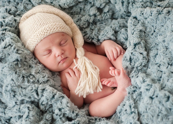 Stocking Cap Hat for NEWBORNS Photography Prop Natural - Etsy