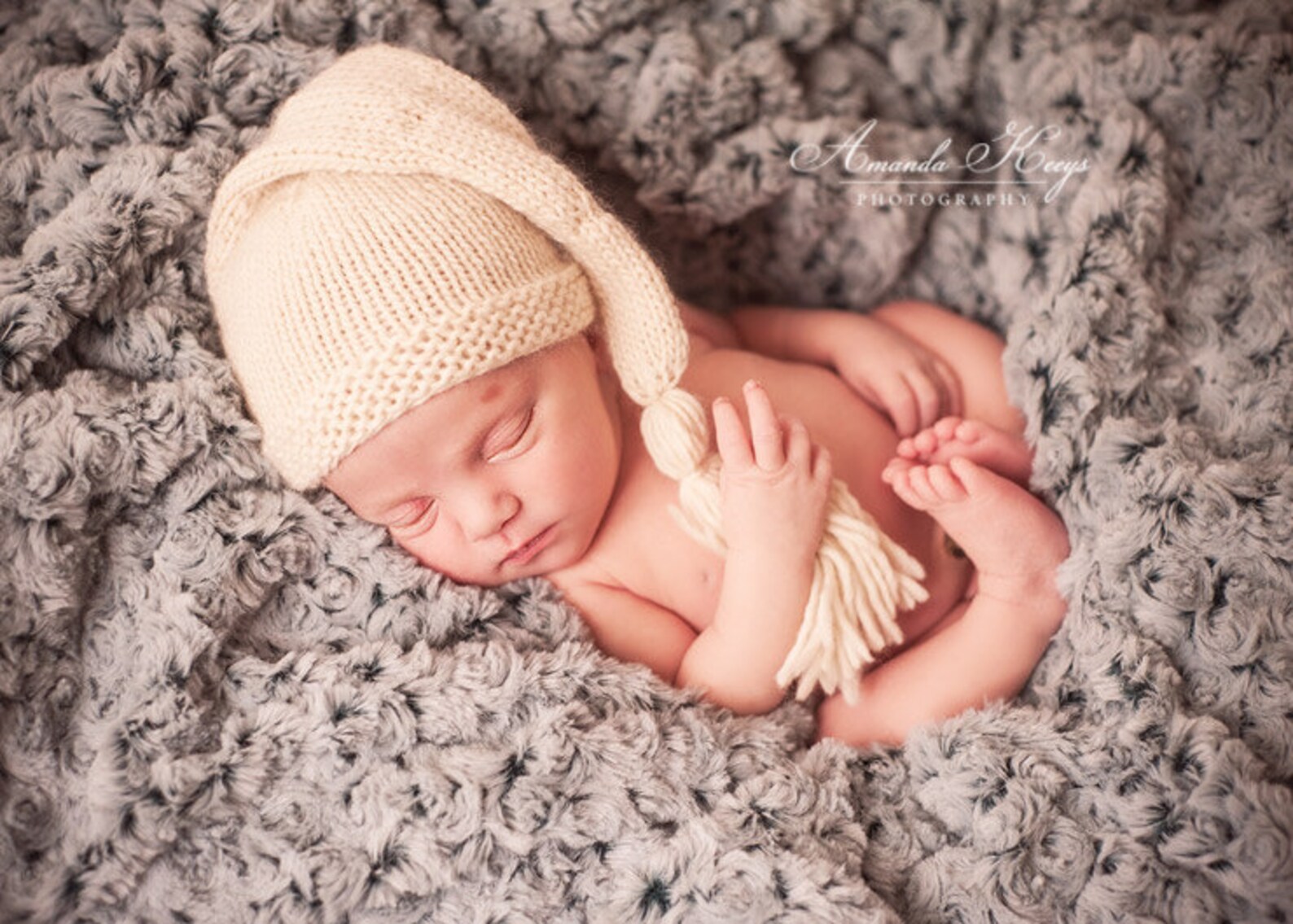 Stocking Cap Hat for NEWBORNS Photography Prop Natural - Etsy