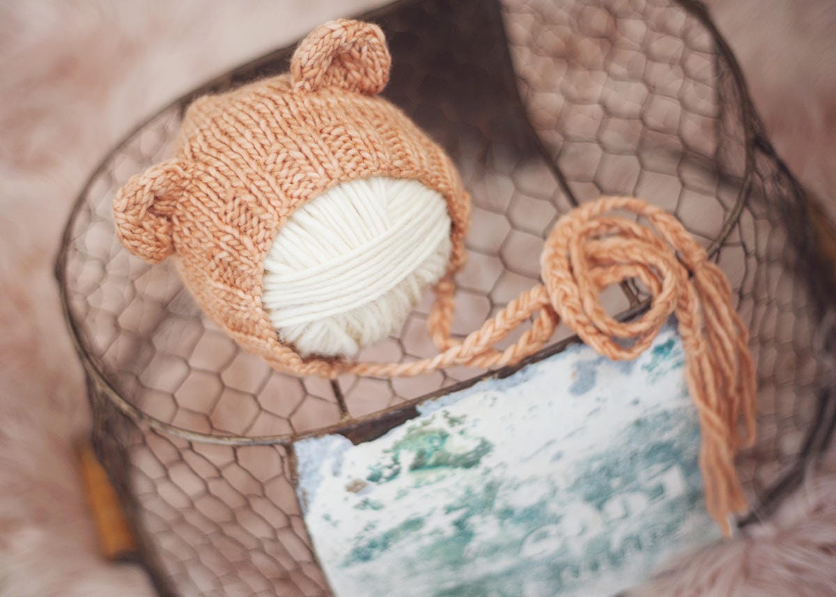 PATTERN Lil Bear Bonnet for Newborn Photography - Etsy