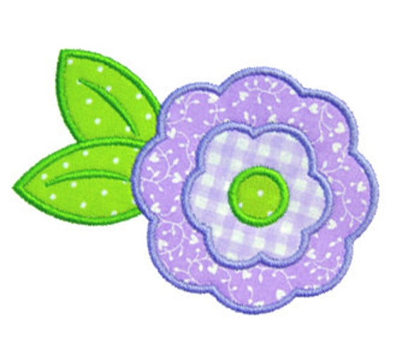 Flower Applique Flower Embroidery Design Machine Embroidery - Etsy