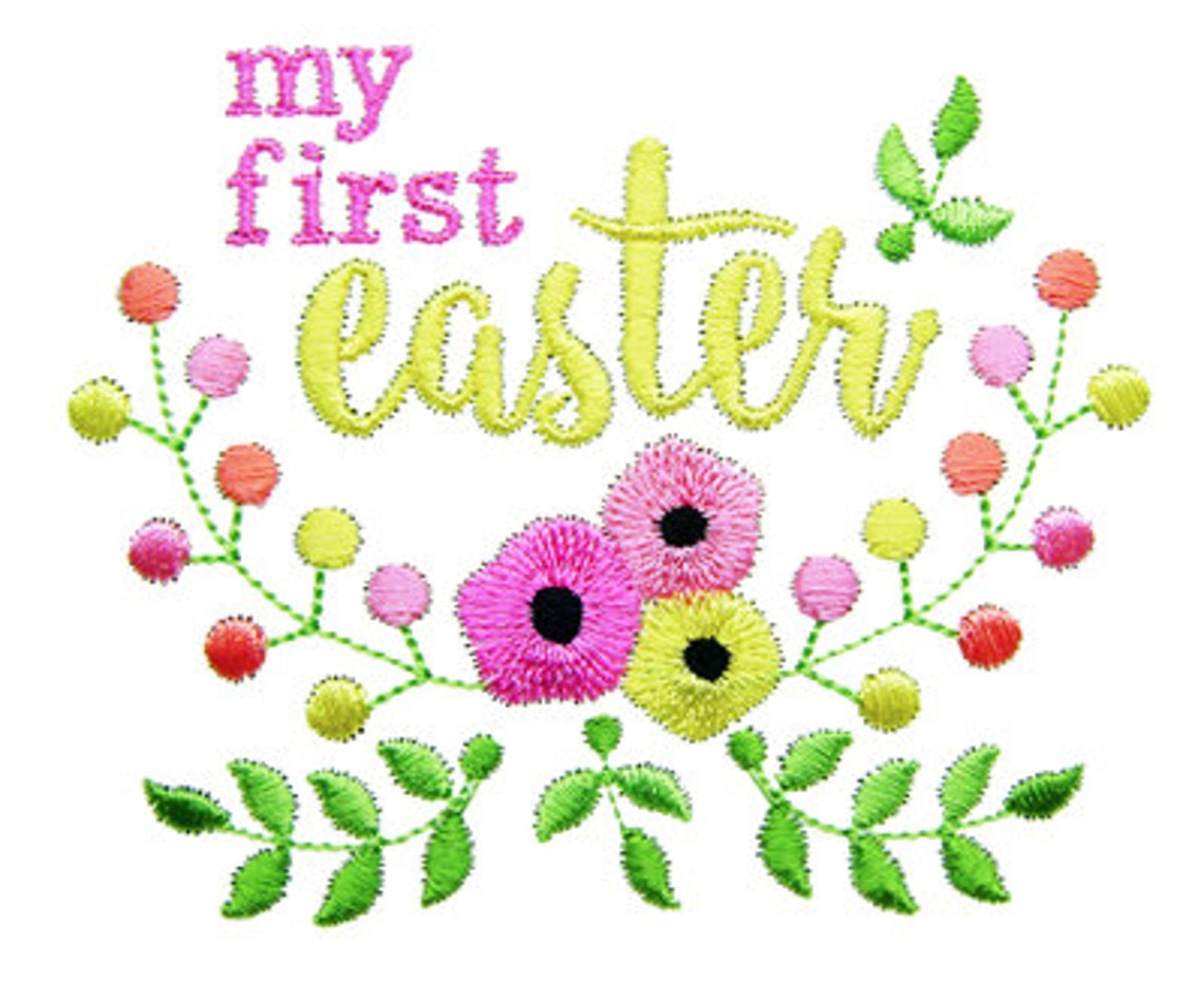 My First Easter Embroidery My 1st Easter Embroidery Easter | Etsy