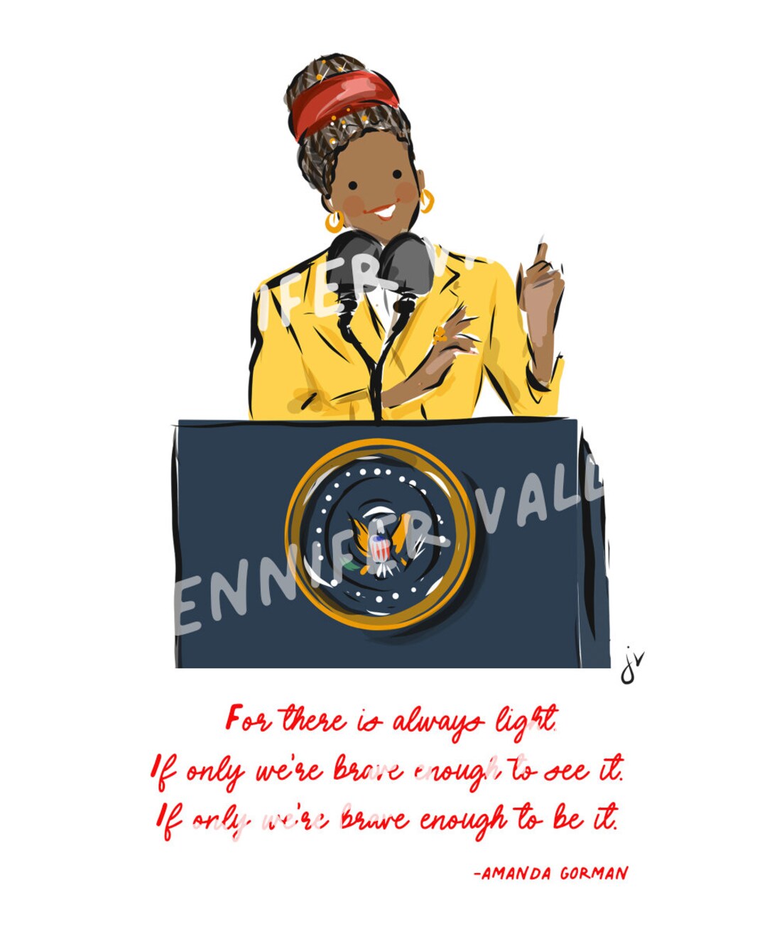 Amanda Gorman Art Print & Mug - Etsy