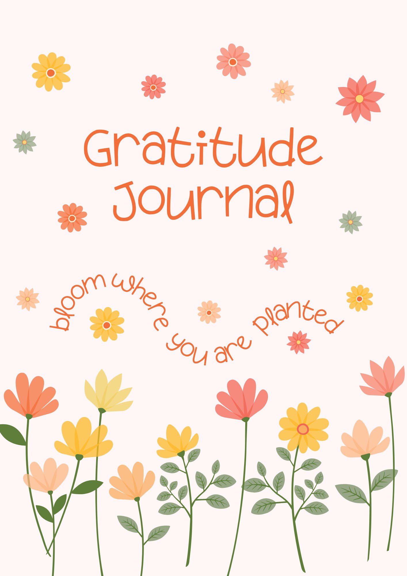 Daily Gratitude Journal Digital Download Printable Template Custom - Etsy