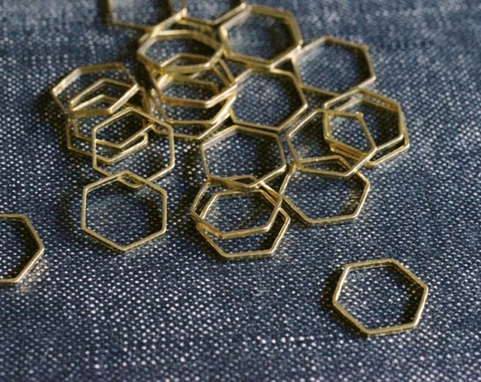 Honeycomb Hexagons 10mm Raw Brass 48pcs Hexagon - Etsy