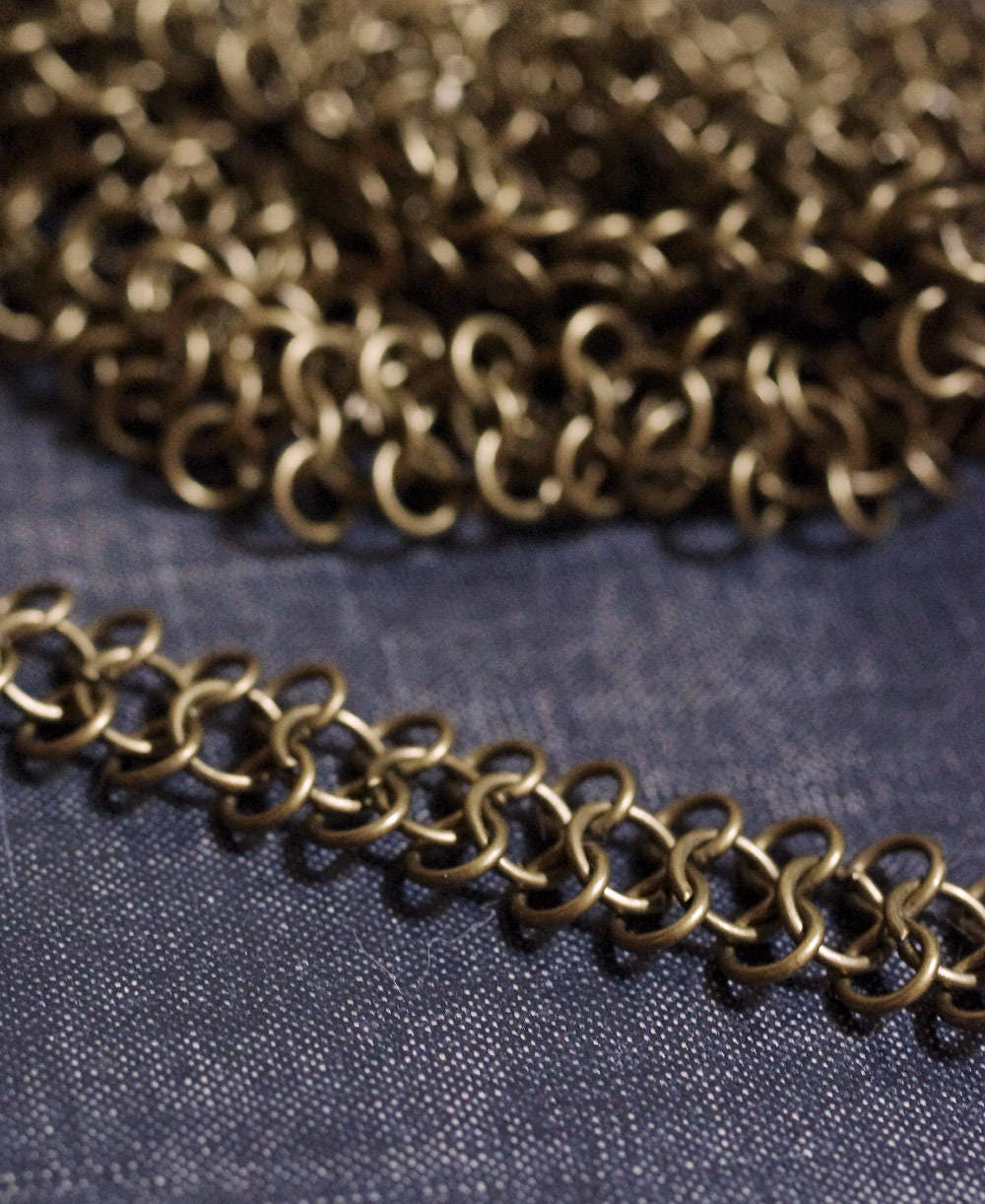 15mm Chunky Infinity Chain Antiqued Bronze Mesh Chain | Etsy