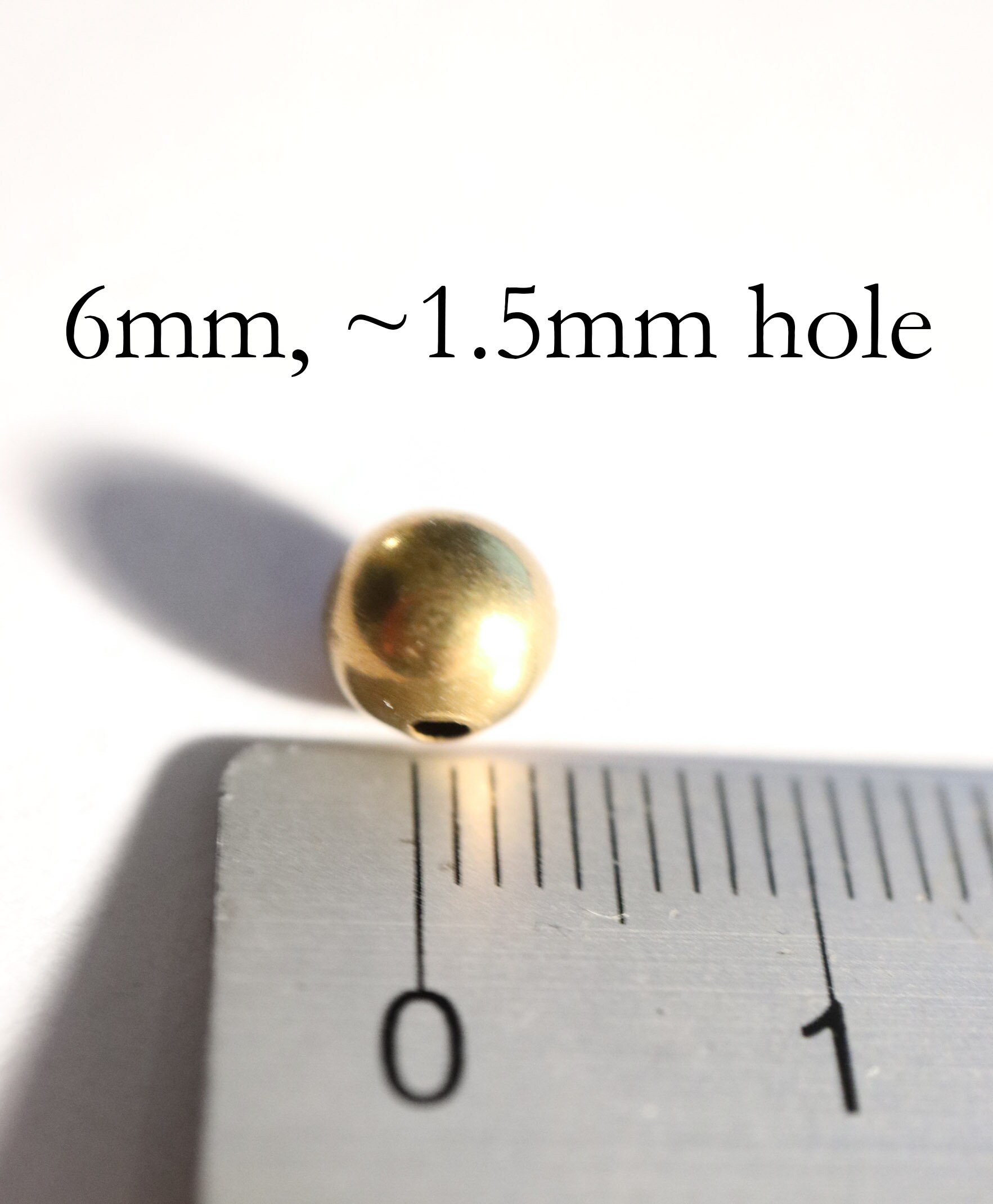 Seamless Round Beads Raw Brass 48pcs 4mm 6mm or 8mm | Etsy