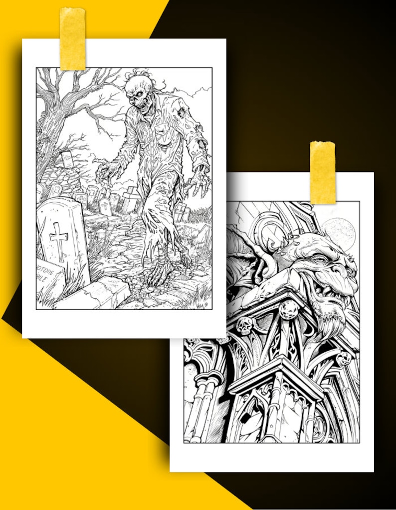 Horror Coloring Book - 50 Horror Coloring Pages for Adults & Teens ...