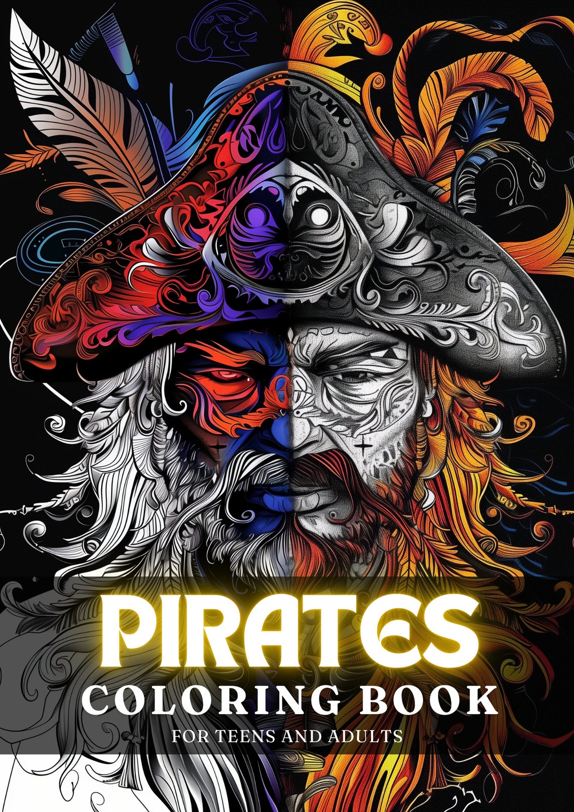 Pirates Coloring Book 50 Pirate Coloring Pages for Adults & Teens ...