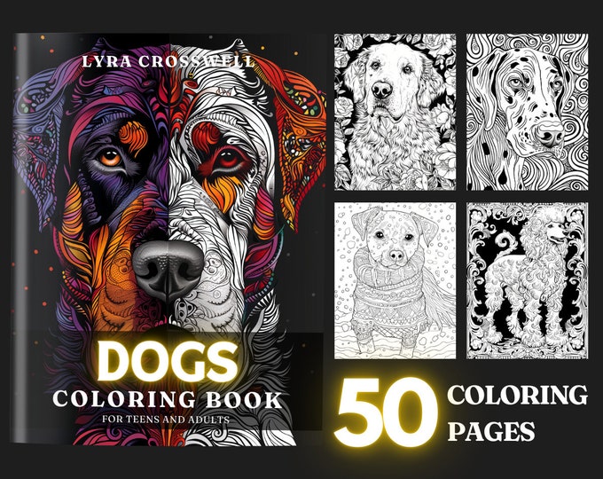 45 Cute Dogs Coloring Pages, Animals Coloring Sheets, Dog Grayscale ...