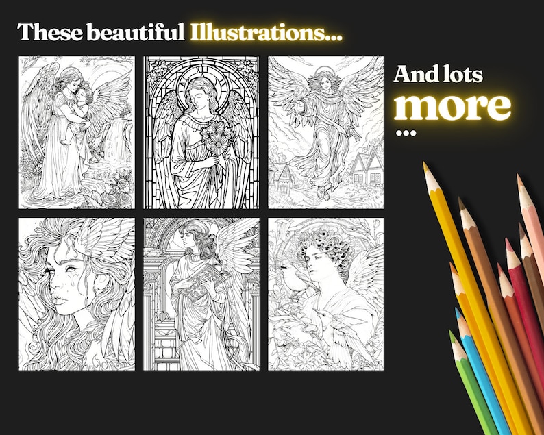 Angel Coloring Book - 50 Angel Coloring Pages for Adults & Teens ...