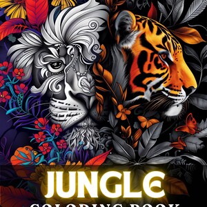 Jungle Coloring Book - 50 Jungle Coloring Pages for Adults & Teens ...