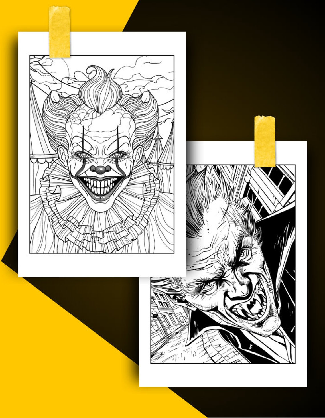Horror Coloring Book: 50 Macabre Illustrations (PDF Download) - Etsy