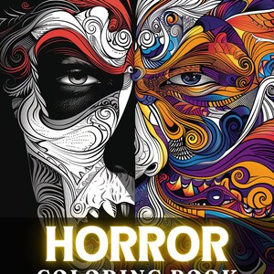 Horror Coloring Book - 50 Horror Coloring Pages for Adults & Teens ...