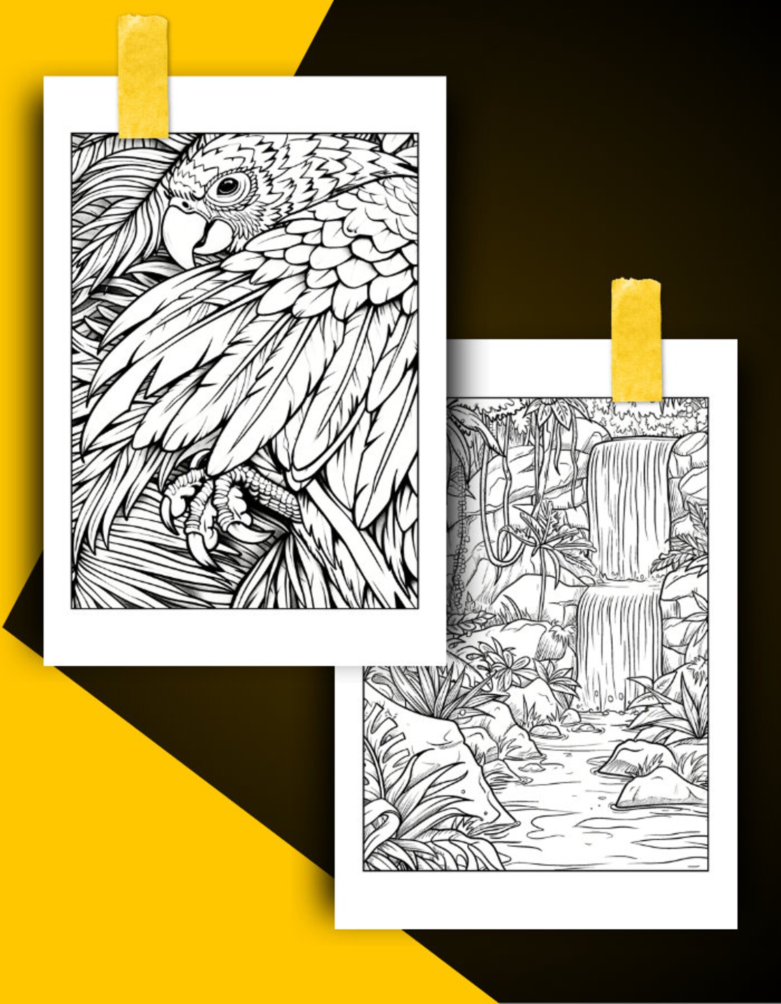 Jungle Coloring Book - 50 Jungle Coloring Pages for Adults & Teens ...