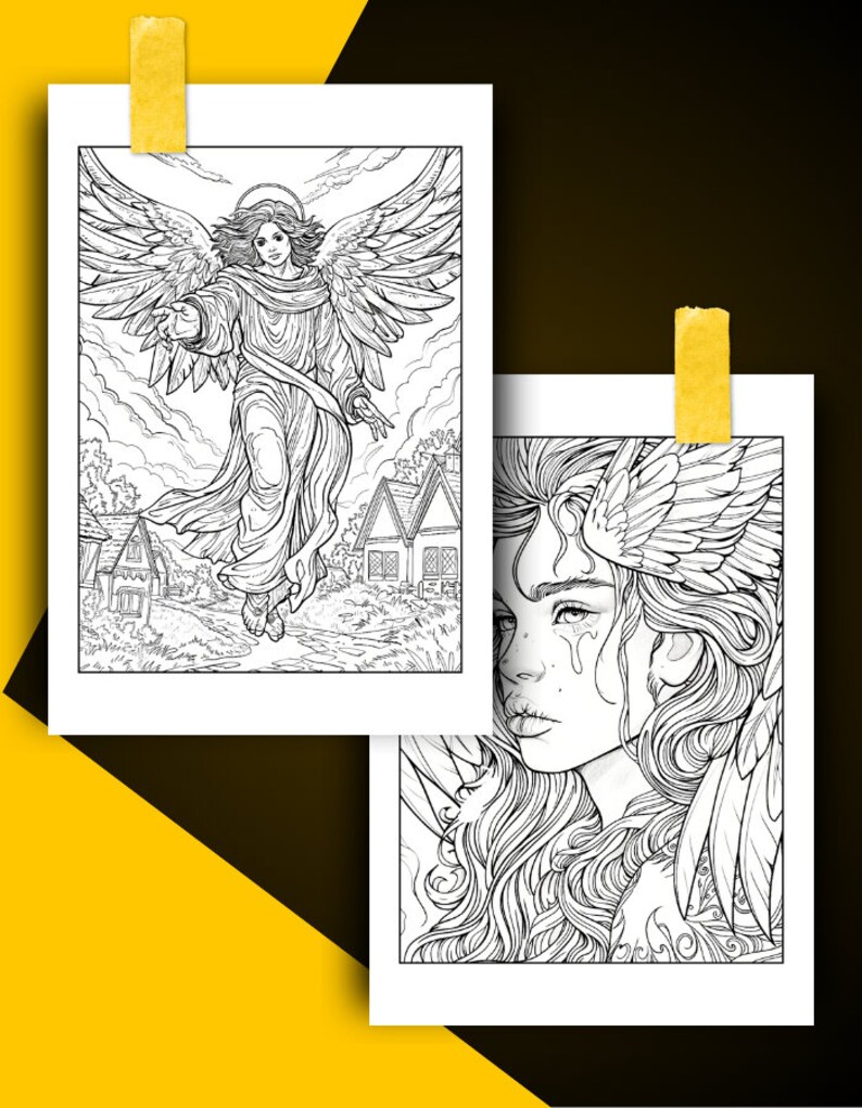 Angel Coloring Book 50 Angel Coloring Pages for Adults & Teens ...
