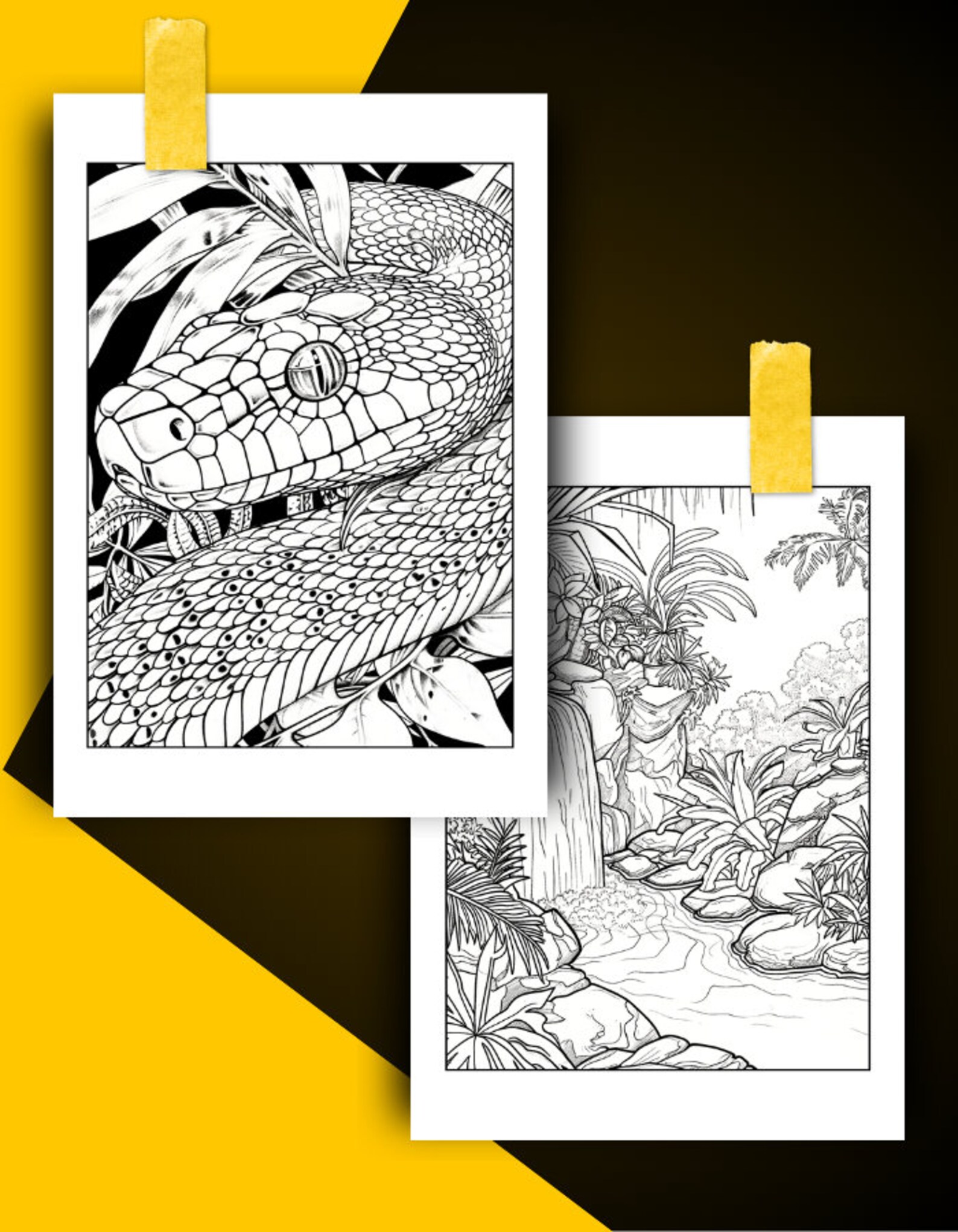 Jungle Coloring Book - 50 Jungle Coloring Pages for Adults & Teens ...