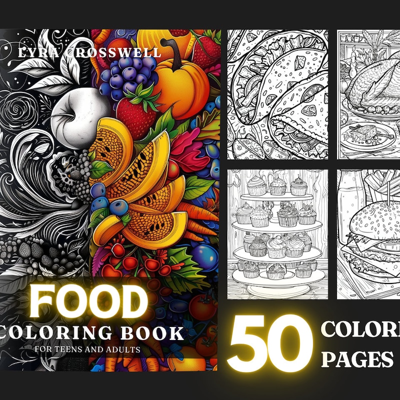 Food Coloring Book - Etsy