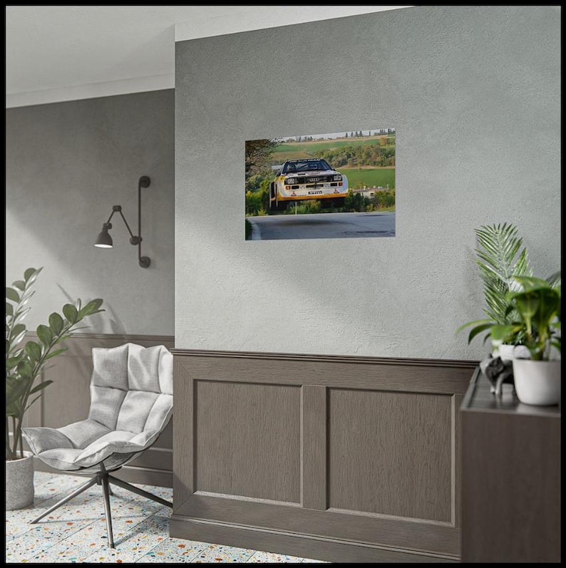 Audi Quattro S1 Group B Rally Car Poster , Walter Röhrl, WRC, Vintage ...