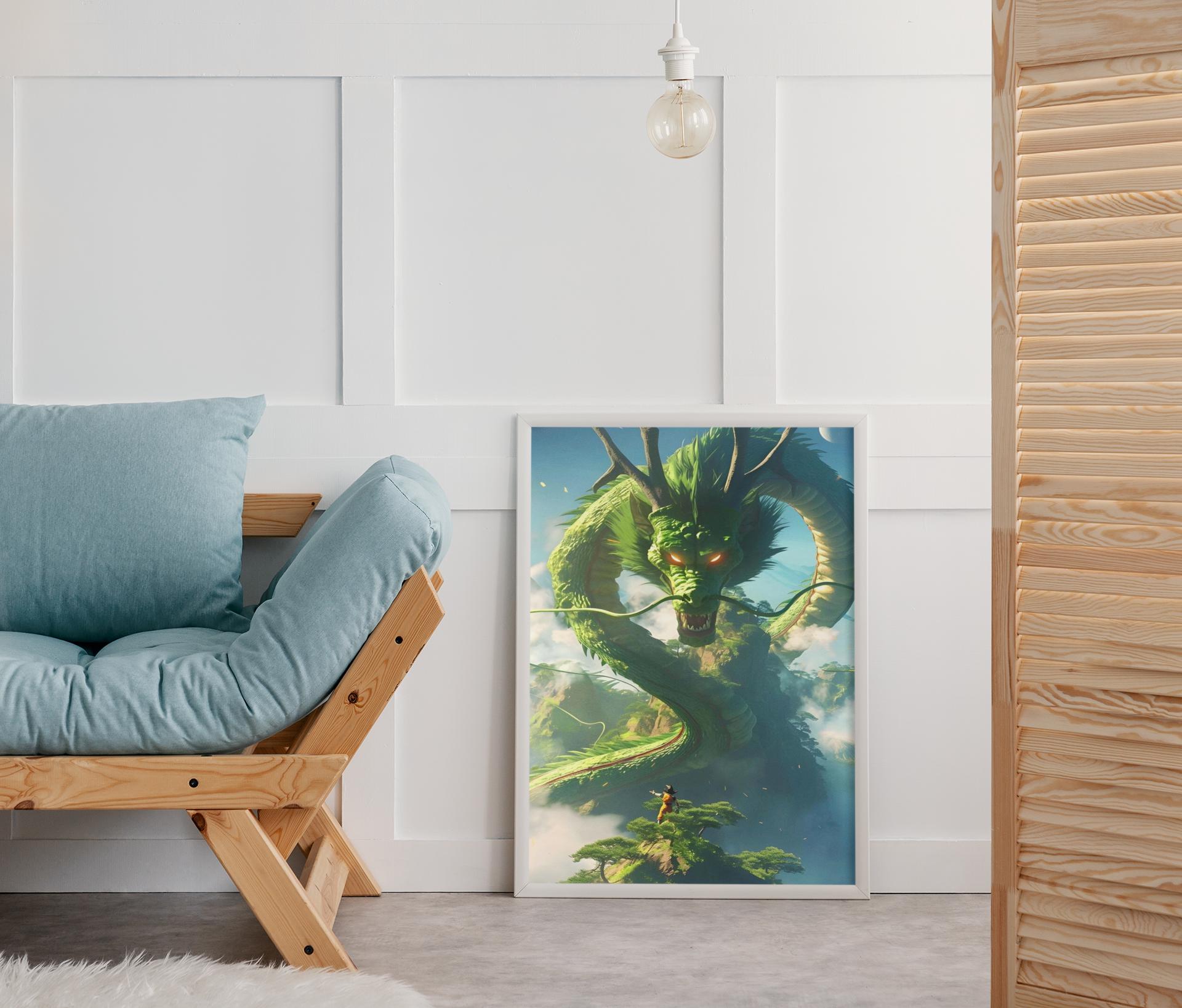 Dragon Ball Anime Shen Long Posters, Son Goku Gift, DBZ Poster, Akira ...