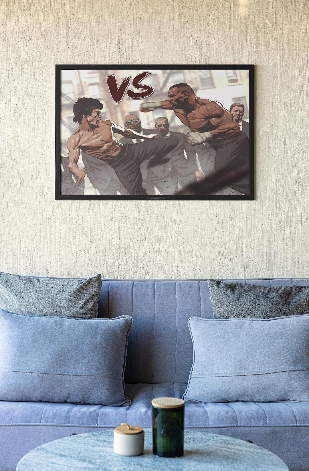Bruce Lee Vs Mike Tyson Comic Poster, Jet Kun Do, Martial Arts Wall Art ...