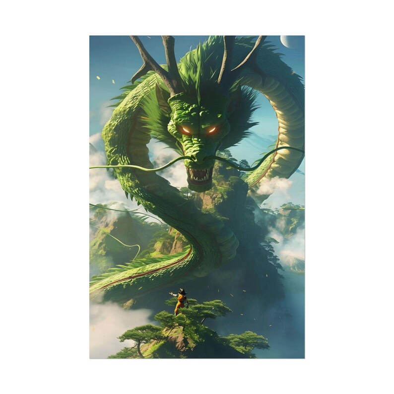 Dragon Ball Anime Shen Long Posters, Son Goku Gift, DBZ Poster, Akira ...