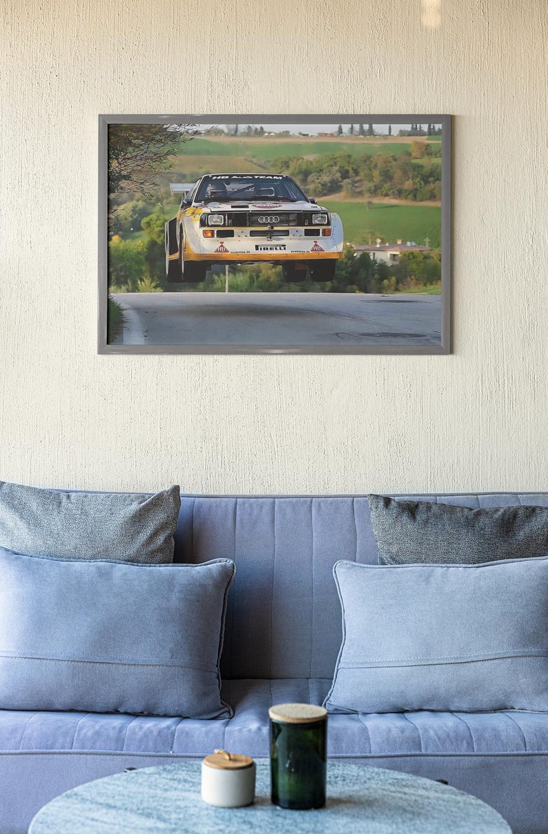 Audi Quattro S1 Group B Rally Car Poster , Walter Röhrl, WRC, Vintage ...